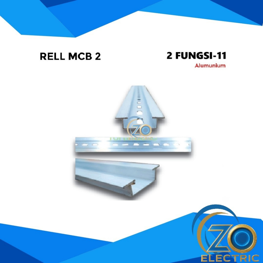 Jual REL MCB ALUMUNIUM 2 FUNGSI-1,1mm / DIN RAIL MCB 2 FUNGSI / RELL ...