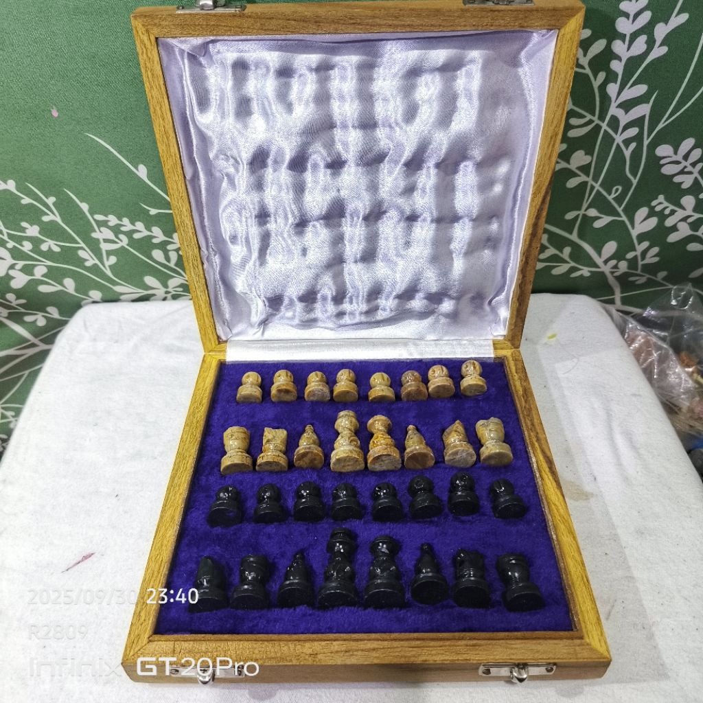 Jual Catur Wooden Chess Set Stone Board Granite 20x20 | Shopee Indonesia