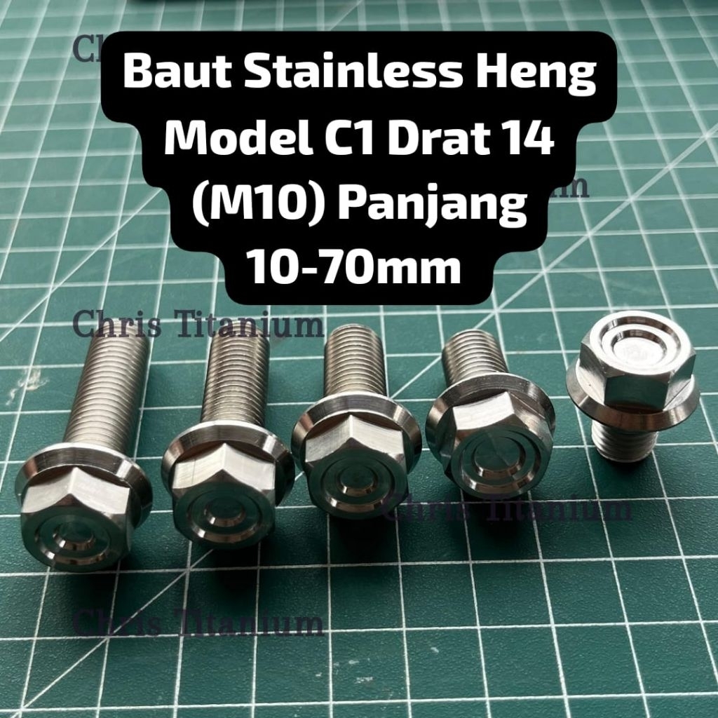 Jual Baut Stainless Heng Model C1 – Drat 14 (M10) | Panjang 10–70mm ...