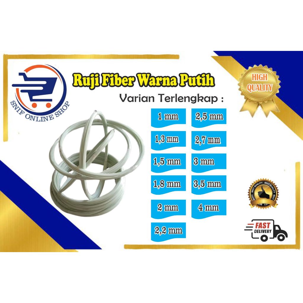 Jual RUJI FIBER PUTIH SUSU 2 METER VARIAN TINGGAL PILIH | Shopee Indonesia