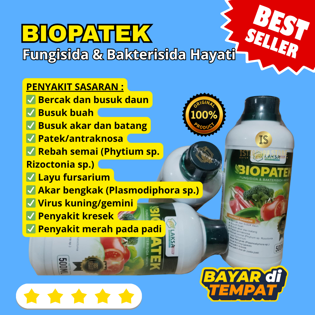 Jual BIOPATEK 500ML Fungisida Bakterisida Hayati Obat Semprot ...
