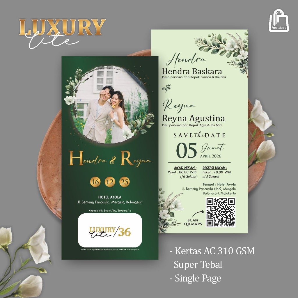 Jual Undangan Pernikahan Aesthetic - Cetak Undangan Nikah & Hajatan ...