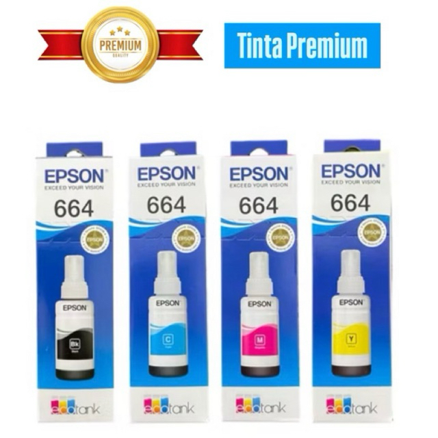 Jual 1 SET TINTA EPSON 664 PREMIUM PRINTER L100 L110 L120 L200 L210 L220 L300 L310 L350 | Shopee ...