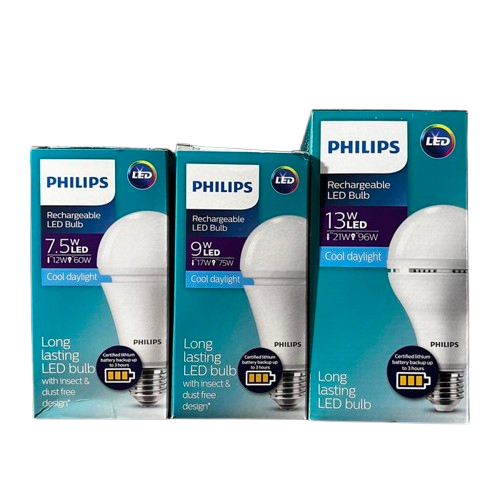 Jual Lampu Cas Emergency Rechargeable BB philips 7w, 9w, 13w warna ...