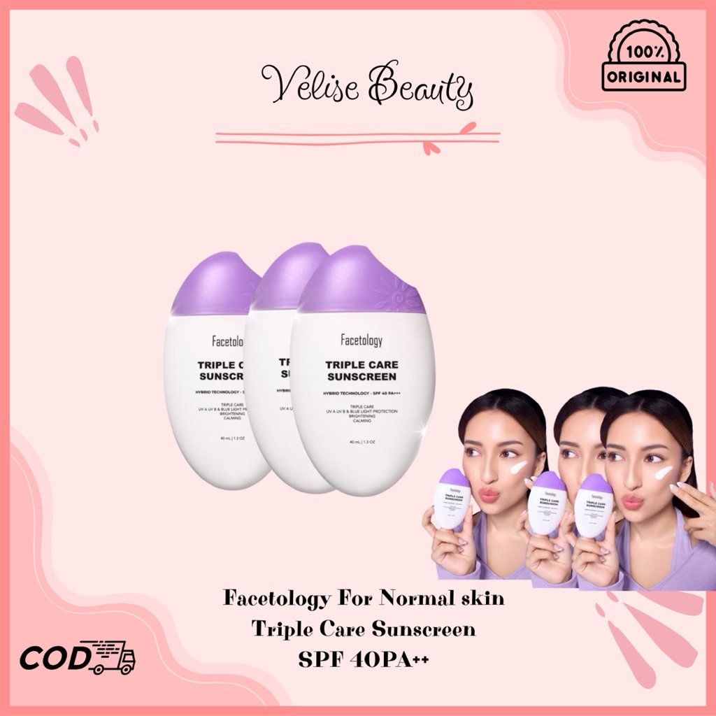Jual Face tology [IN VIVO & NON COMEDOGENIC SUNSCREEN TESTED] Triple ...