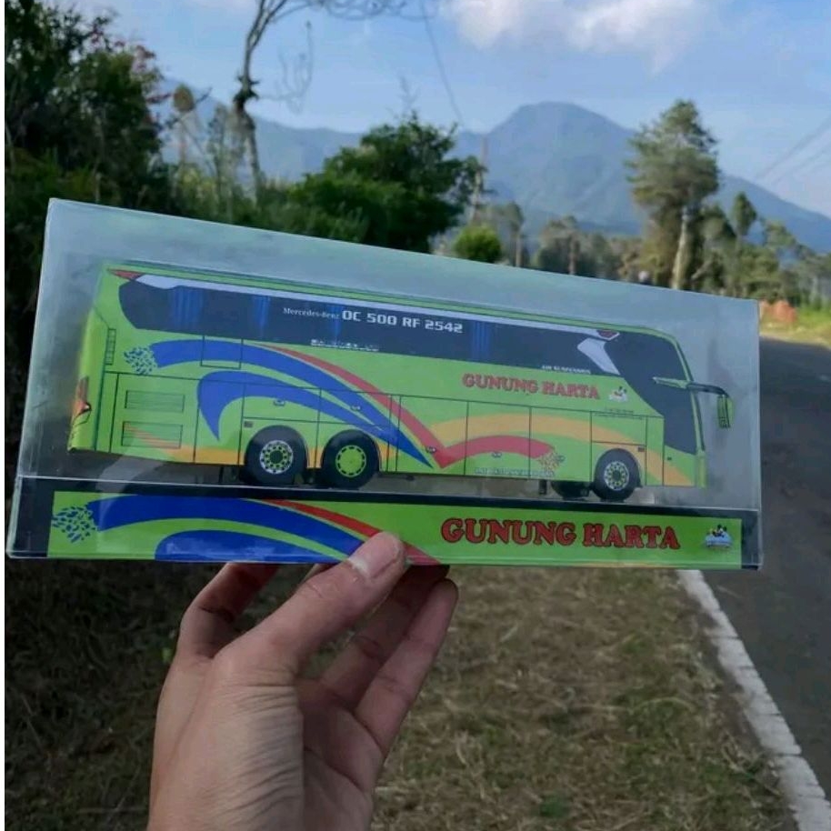 Jual mainan bus jb5 gunung harta livery trans Jawa hijau | Shopee Indonesia