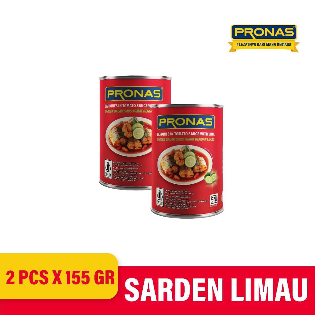 Jual PRONAS SARDINES saus tomat dan limau 155gr (2PCS) | Shopee Indonesia