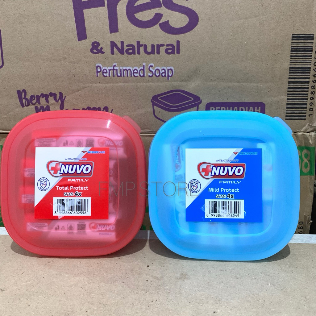 Jual FREE BOX Sabun Batang Nuvo Isi 4pcs 72grx4 | Shopee Indonesia