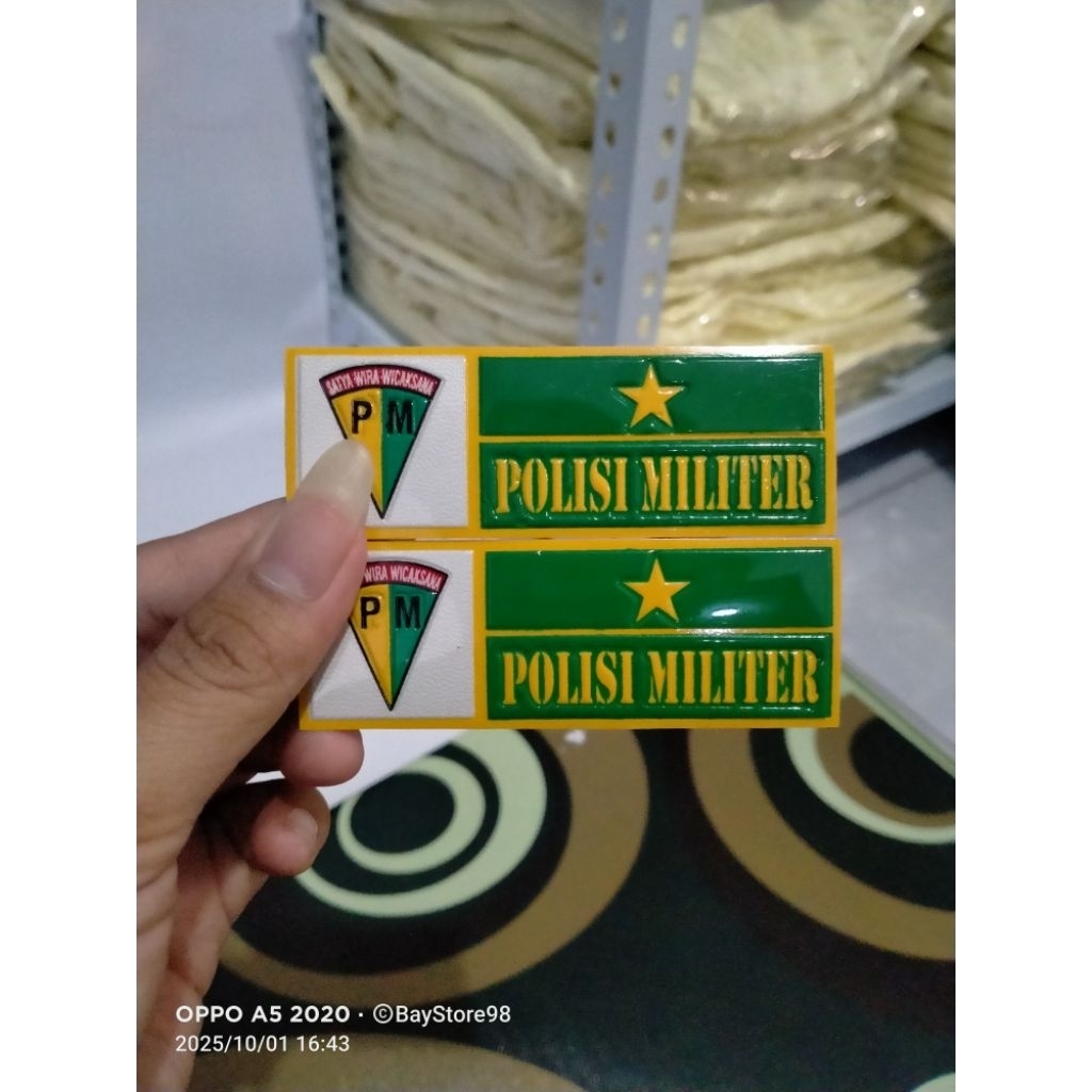 Jual Stiker Embos Nopol Polisimiliter Bintang da logo pm | Shopee Indonesia