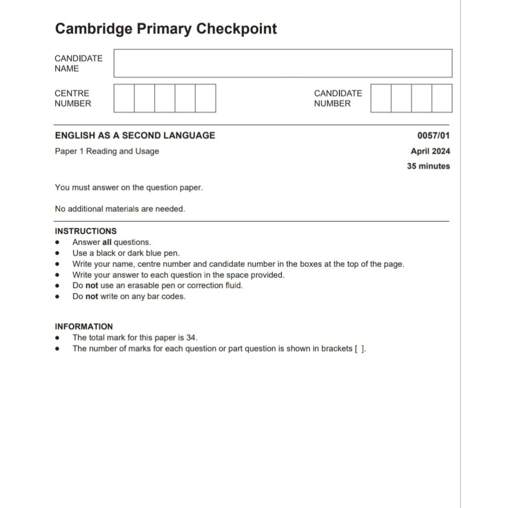 Jual latihan soal cambridge primary checkpoint esl | Shopee Indonesia