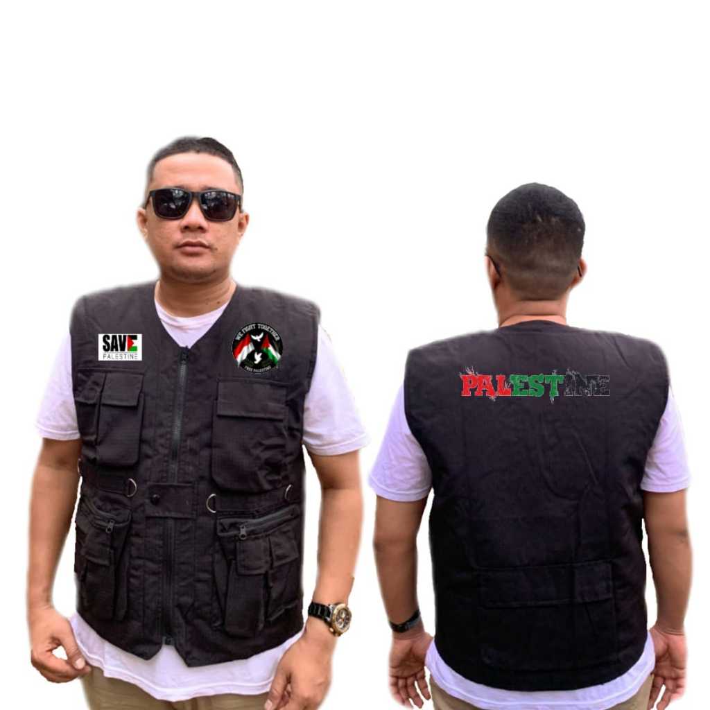 Jual Rompi (Vest) Sablon Save Palestine Unisex | Shopee Indonesia