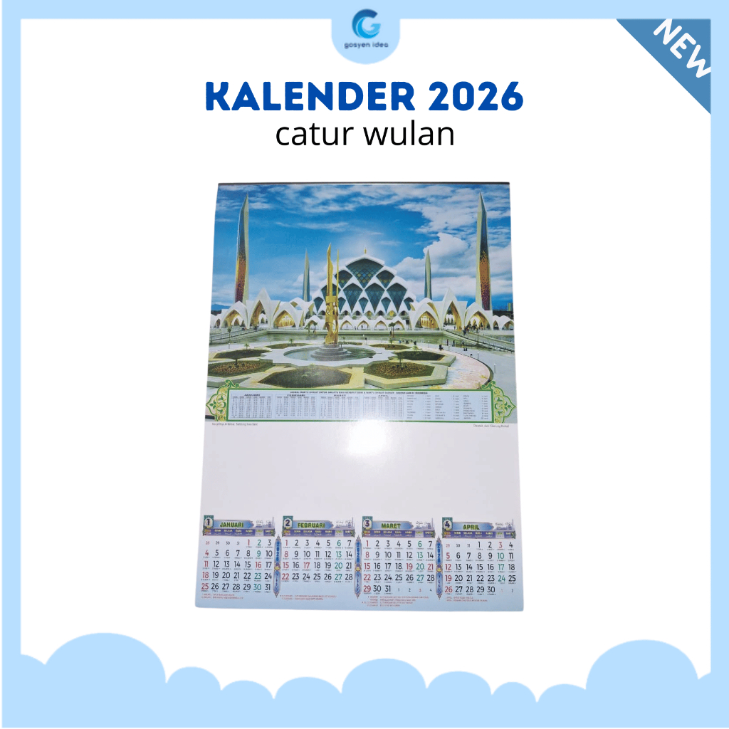 Jual Kalender Dinding Tahun 2026 Catur Wulan, Tri Wulan, Dwi Wulan ...