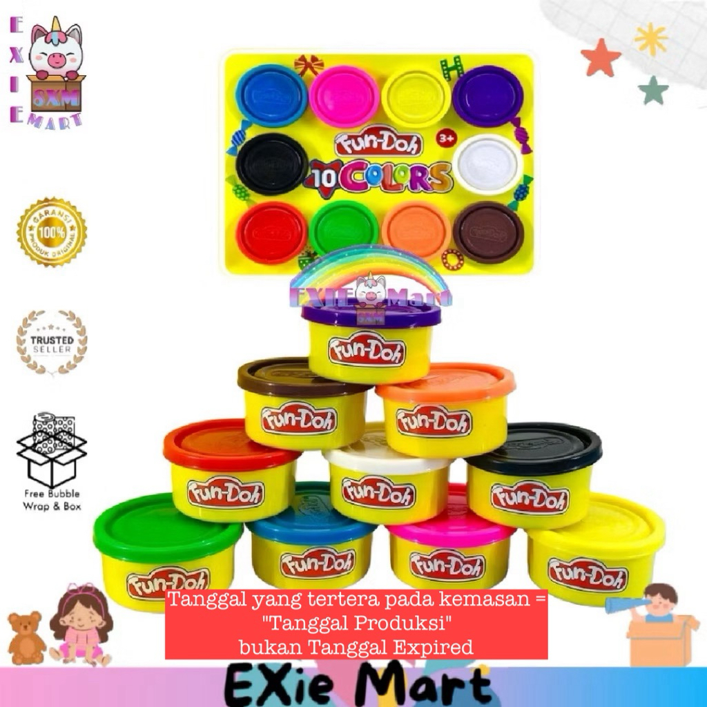 Jual MAINAN EDUKASI ANAK FUN DOH PLAYDOY CLAY FUN DOY - LILIN PLASTISIN ...