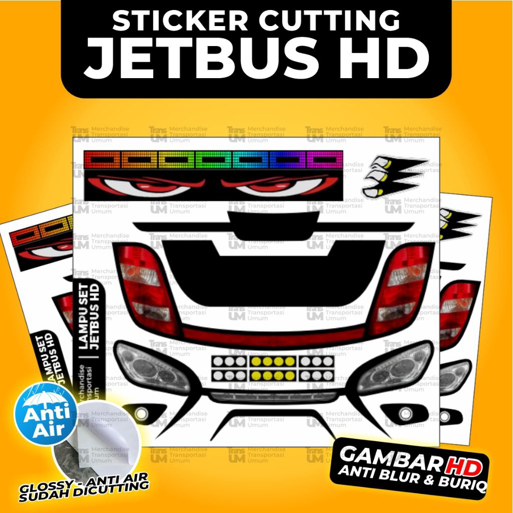 Jual Sticker Cutting Lampu Miniatur Bus RKC - JETBUS HD | Shopee Indonesia