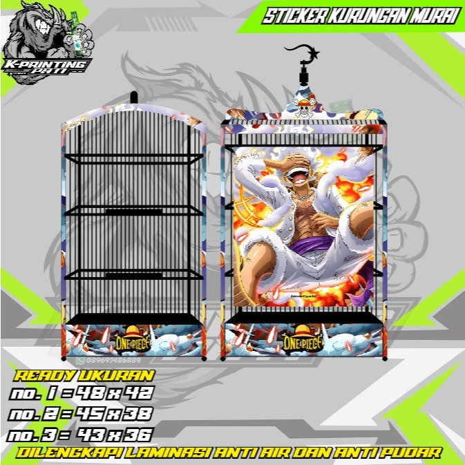 Jual Stiker Decal SINGLE FIGHTER SANGKAR BURUNG SERI ONE PIECE sangkar ...