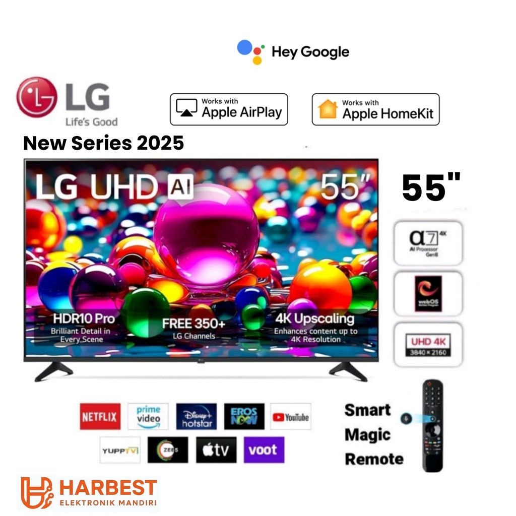 Jual LG AI UHD 4K 55" Smart TV New 2025 55UA7550 With Magic AI REMOTE ...