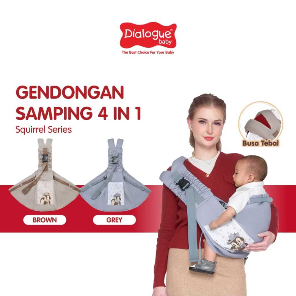 Jual DIALOGUE BABY Gendongan Samping M-Shape 4IN1 Squirrel Series ...