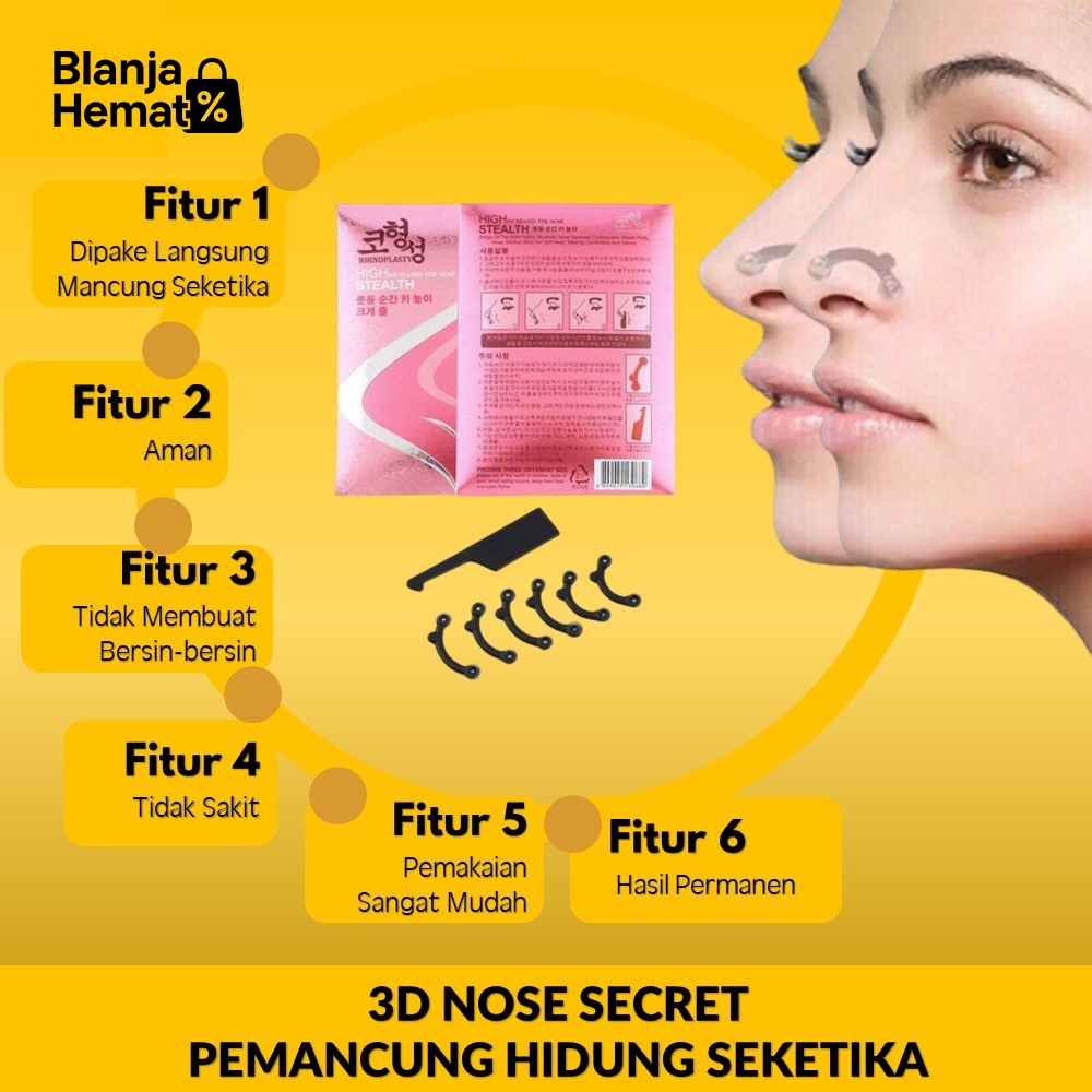 Jual 3D Nose Secret / Pemancung Hidung Seketika & Nyaman digunakan ...