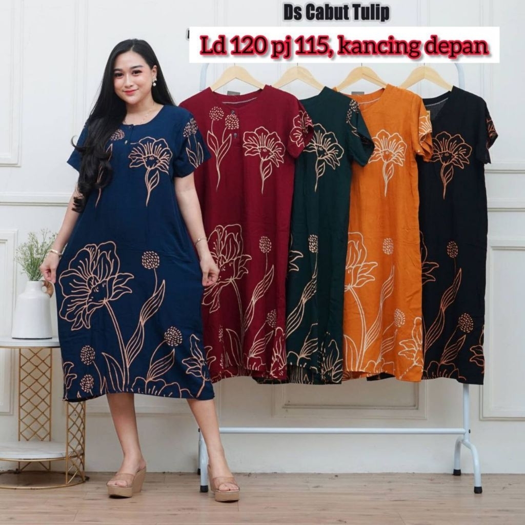 Jual Paket Hemat Daster 100ribu Dapat 3pcs Motif Random Bahan Rayon LD ...