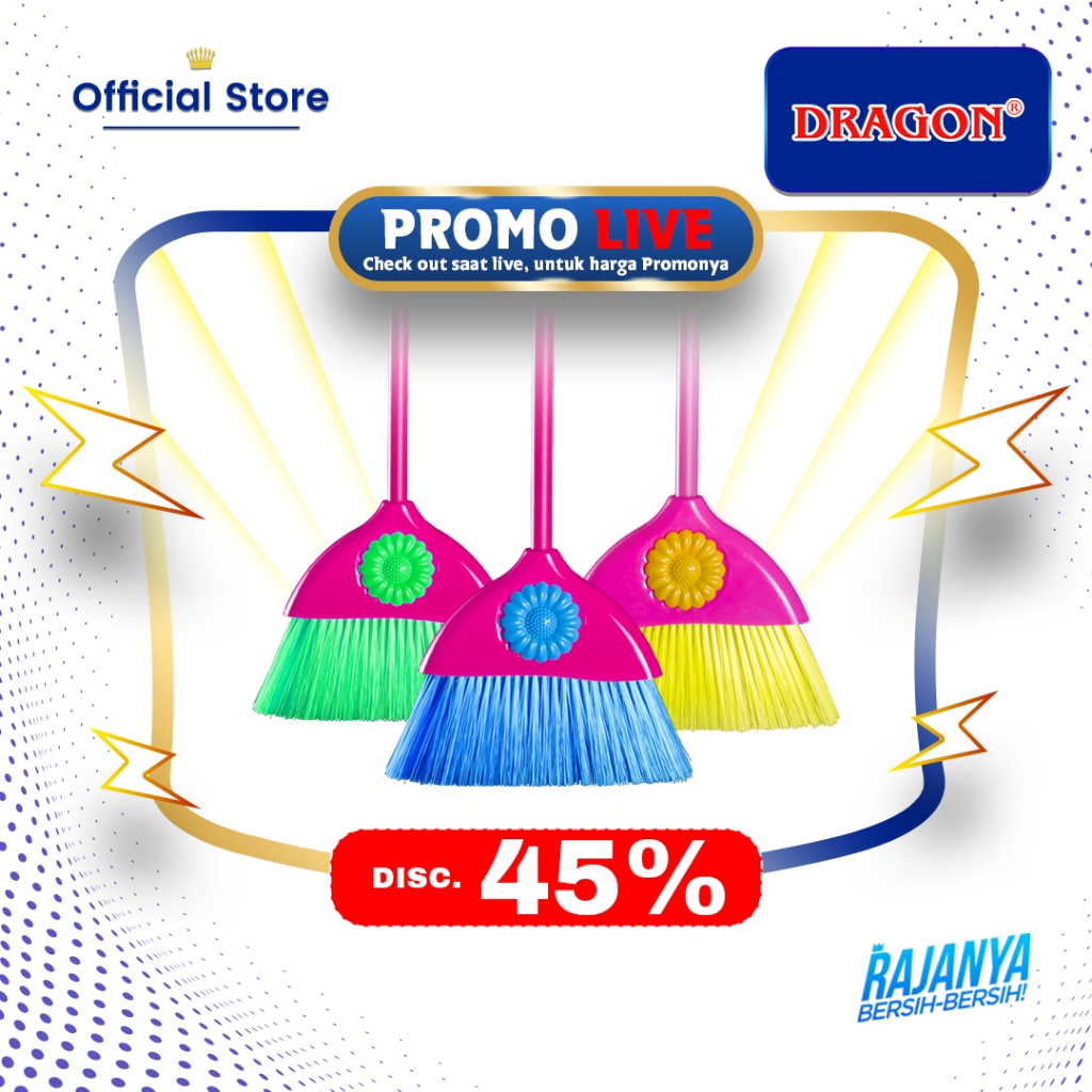 Jual DRAGON [PROMO LIVE] Sapu Matahari Pink 110 Cm Pembersih Lantai ...