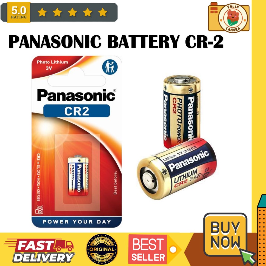 Jual Panasonic CR2 CR-2 CR 2 Battery Lithium 3V ORIGINAL | Shopee Indonesia