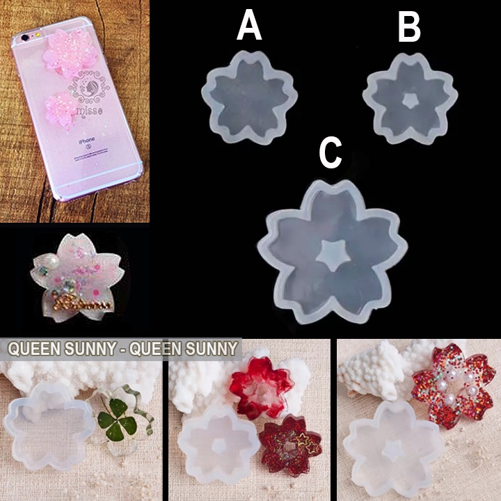 Jual Cetakan Resin Bunga Sakura Mold Resin Mold Silikon Cetakan Clay ...