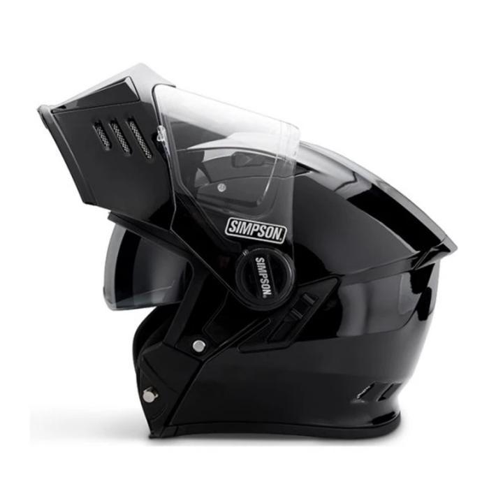 Jual HELM SIMPSON DARKSOME MODULAR BLACK GLOSS MOD BANDIT HELMET ...