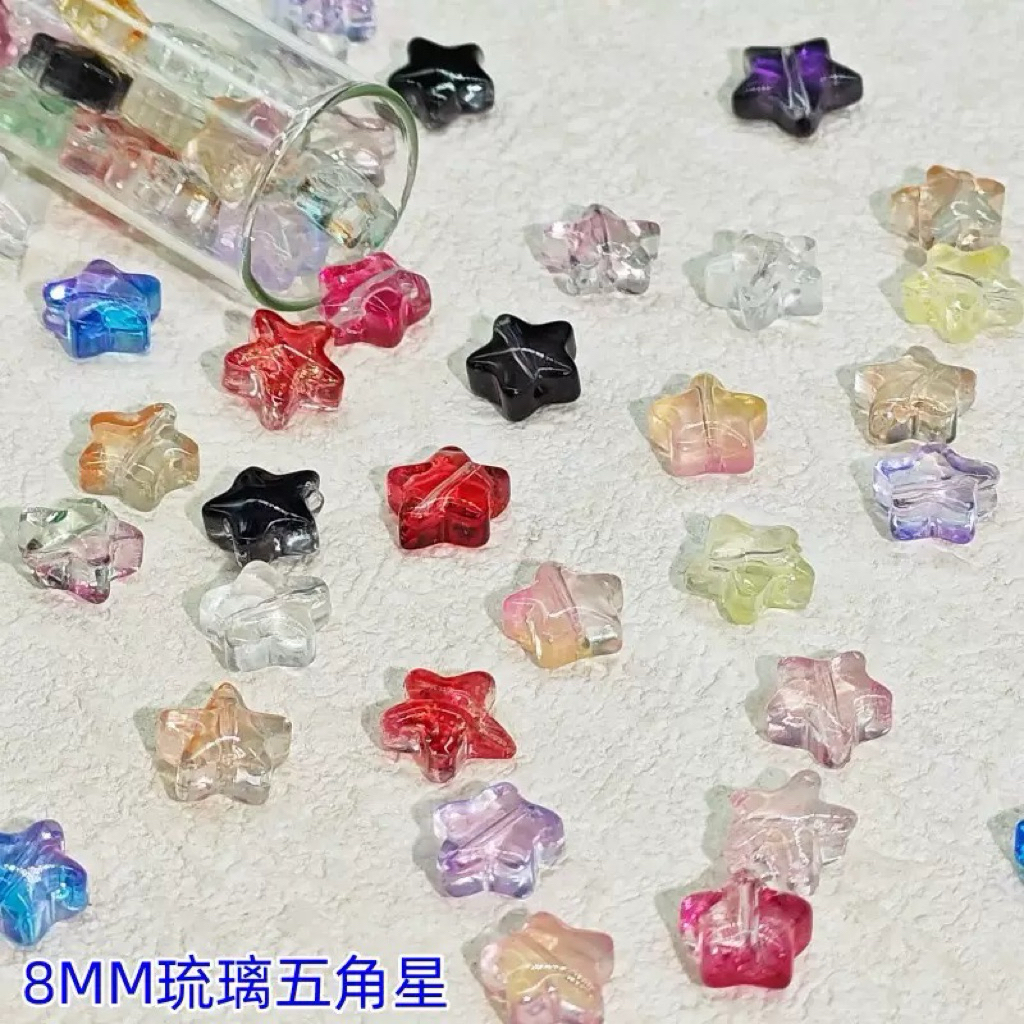 Jual (Minimal co 10ribu) Charms&Beads 5PCS Manik kaca 8mm bentuk ...