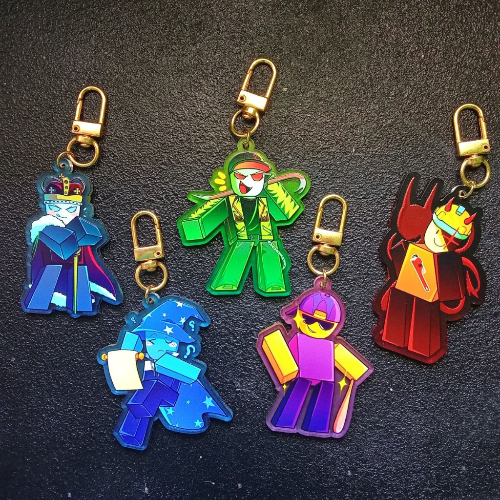 Jual [RESTOCK + NEW CHARACTER!] Roblox Fanmerch Keychain - Block Tales ...
