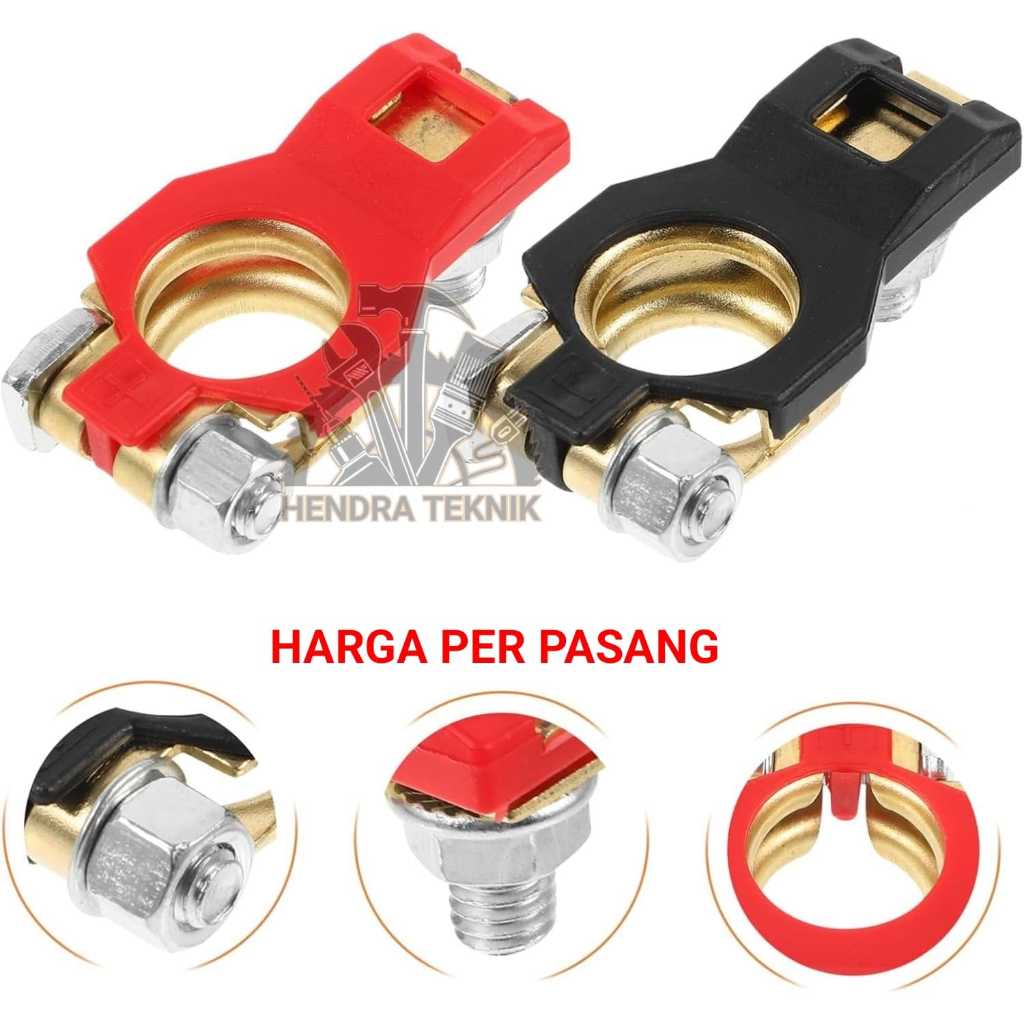 Jual KEPALA AKI KUNINGAN N70 BESAR KELEM KLEM AKI + COVER CLAMP JEPIT ...