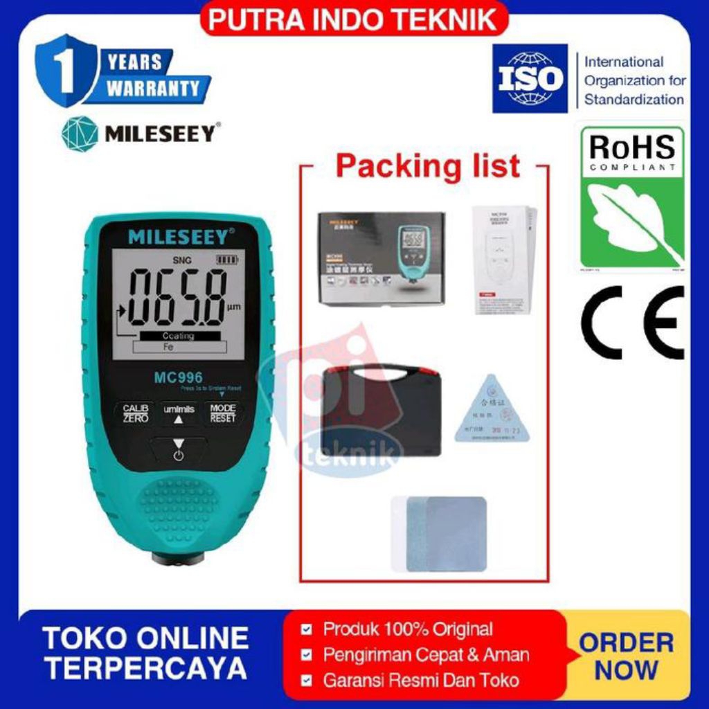 Jual MILESEEY MC996 Digital Coating Thickness Gauge Meter Paint ...