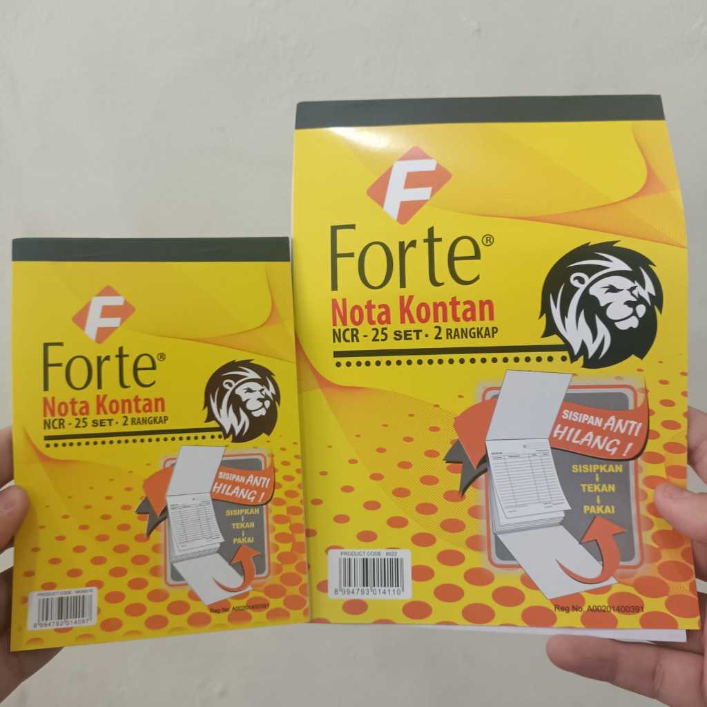 Jual Buku Nota FORTE 25 Lembar 2 Rangkap (Besar dan Kecil) | Shopee ...