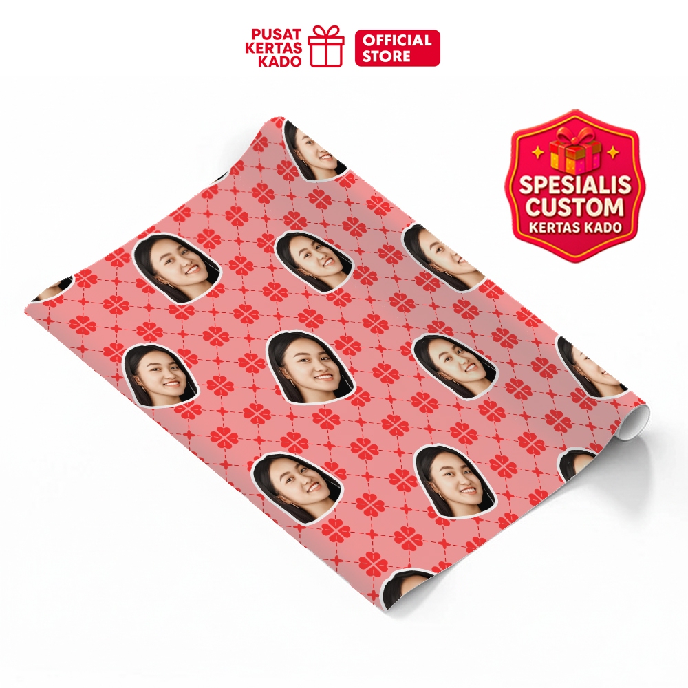 Jual Kertas Kado Custom Muka Unik Wrapping Paper Latar Exclusive - Day ...