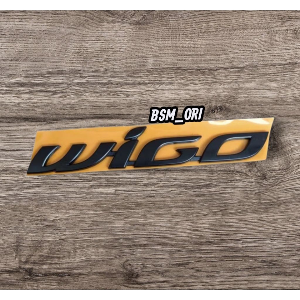 Jual Emblem Tulisan Wigo Hitam Doff Original Bagasi Belakang Toyota ...