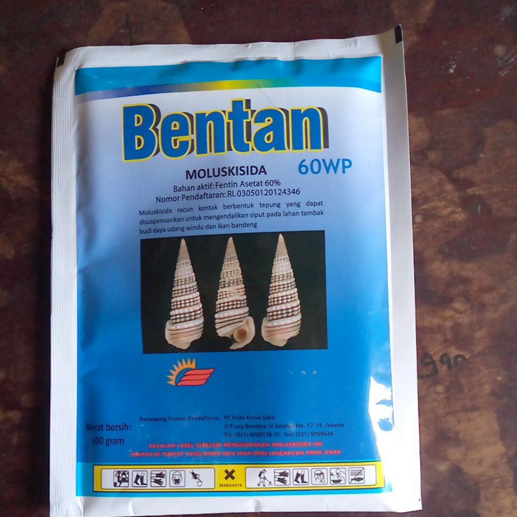 Jual BENTAN 60WP 1OO GRAM EFEKTIF UNTUK MENGATASI SIPUT/KEONG SAWAH DAN ...