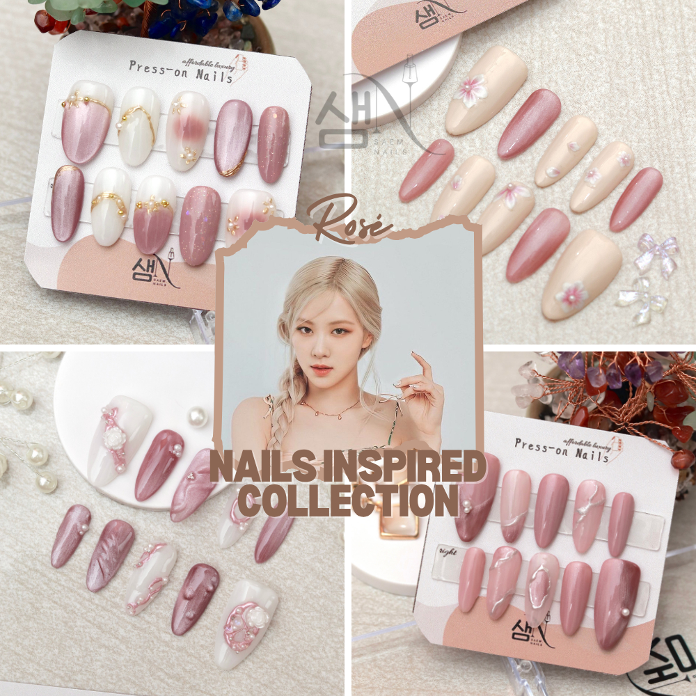 Jual Saem Nails - Press On Nails Rose Blackpink Nails Inspired Collection Kuku Palsu Kupal ...