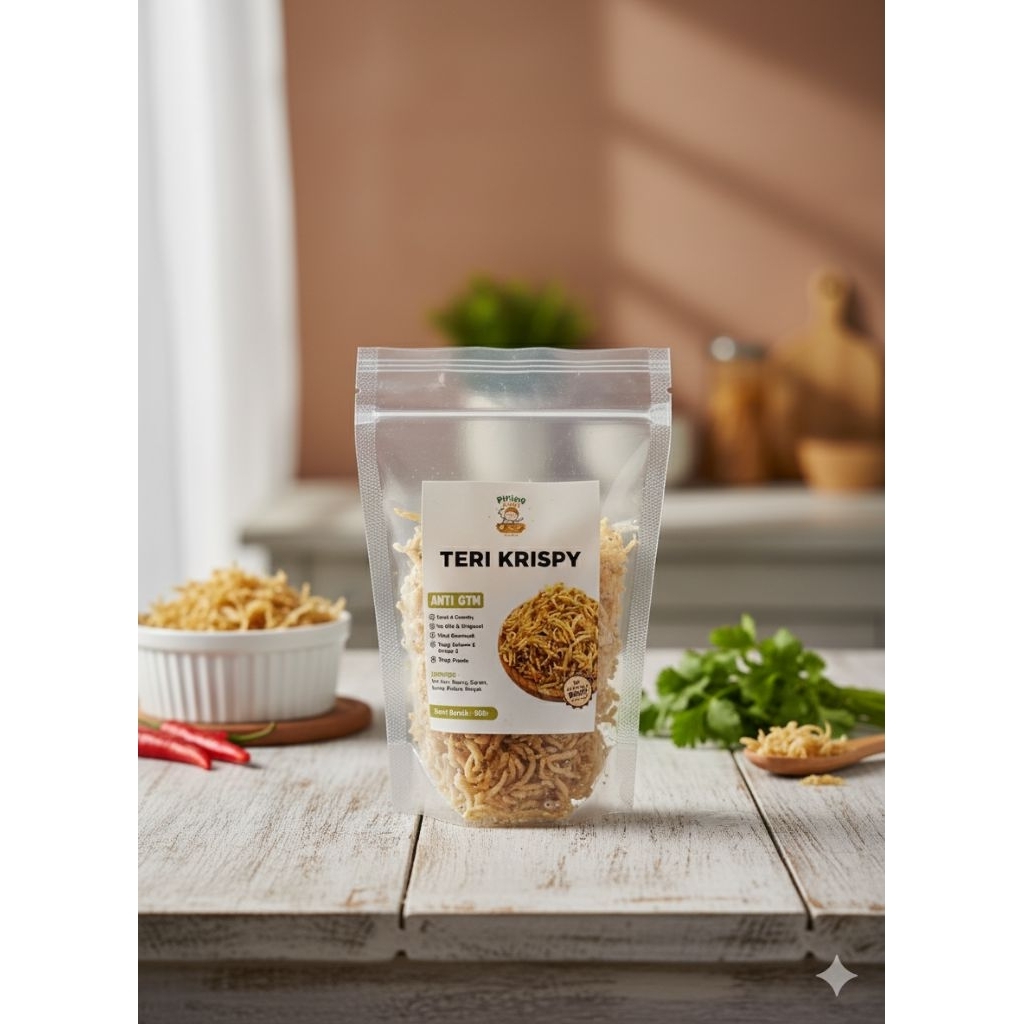 Jual Teri Crispy NO MSG/ snack Tinggi Protein | Shopee Indonesia