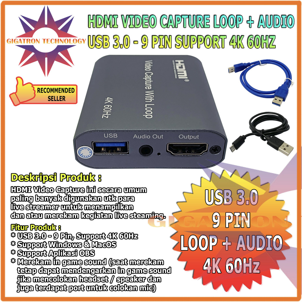 Jual Video Capture Grabber HDMI With Loop Audio Versi 3.0 Card Game ...