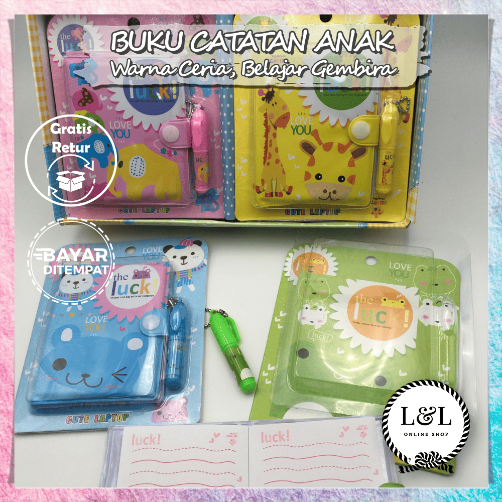 Jual Notebook Set dengan Pulpen Karakter Set Buku Catatan Lucu ...
