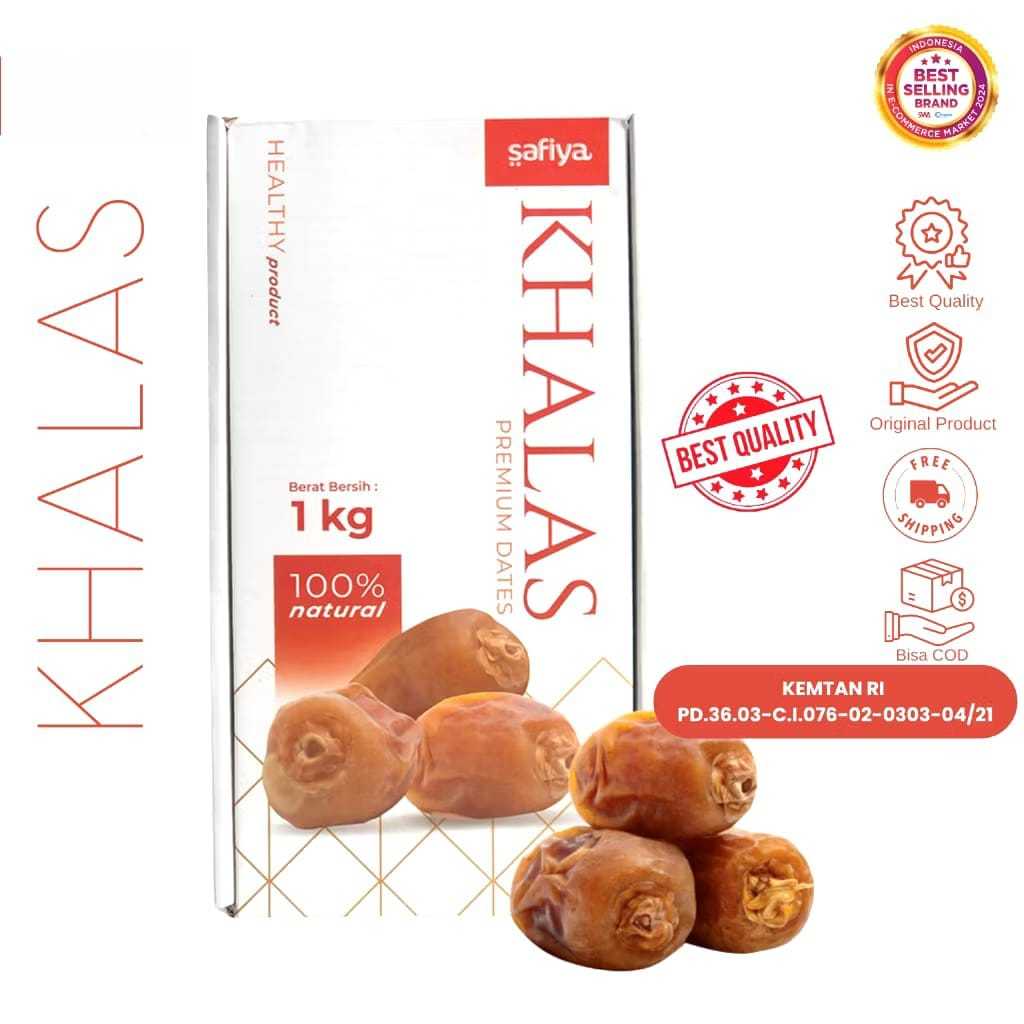 Jual Safiya Kurma Khalas Saad 1 Kg Khalas Dates Premium | Shopee Indonesia