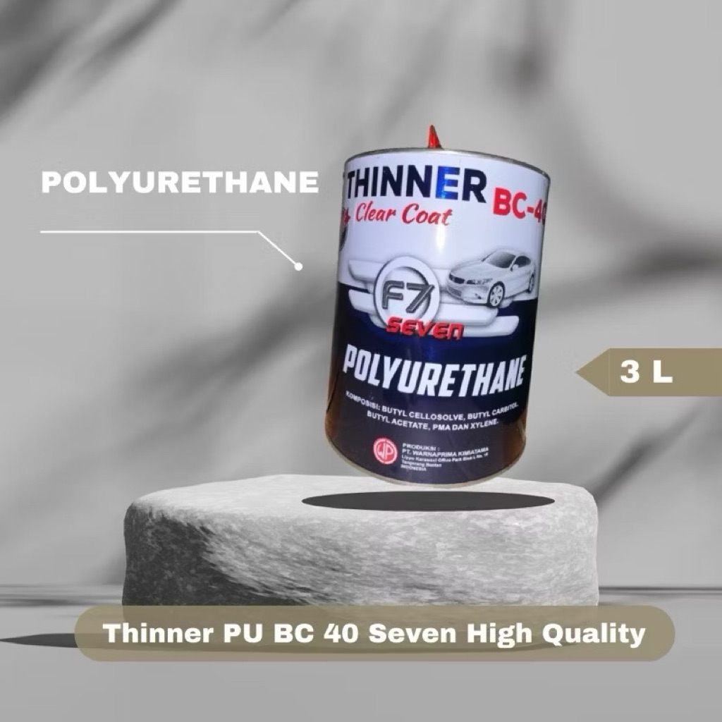 Jual THINNER F7 BC-40 THINER PU KEMASAN GALON 3 LITER CLEAR COAT ...