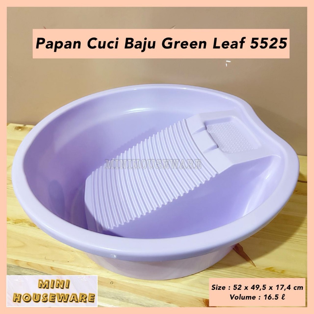 Jual Ember Gilesan Bulat Green Leaf 5525 Bak Cuci Baju Papan Gilesan 16 ...