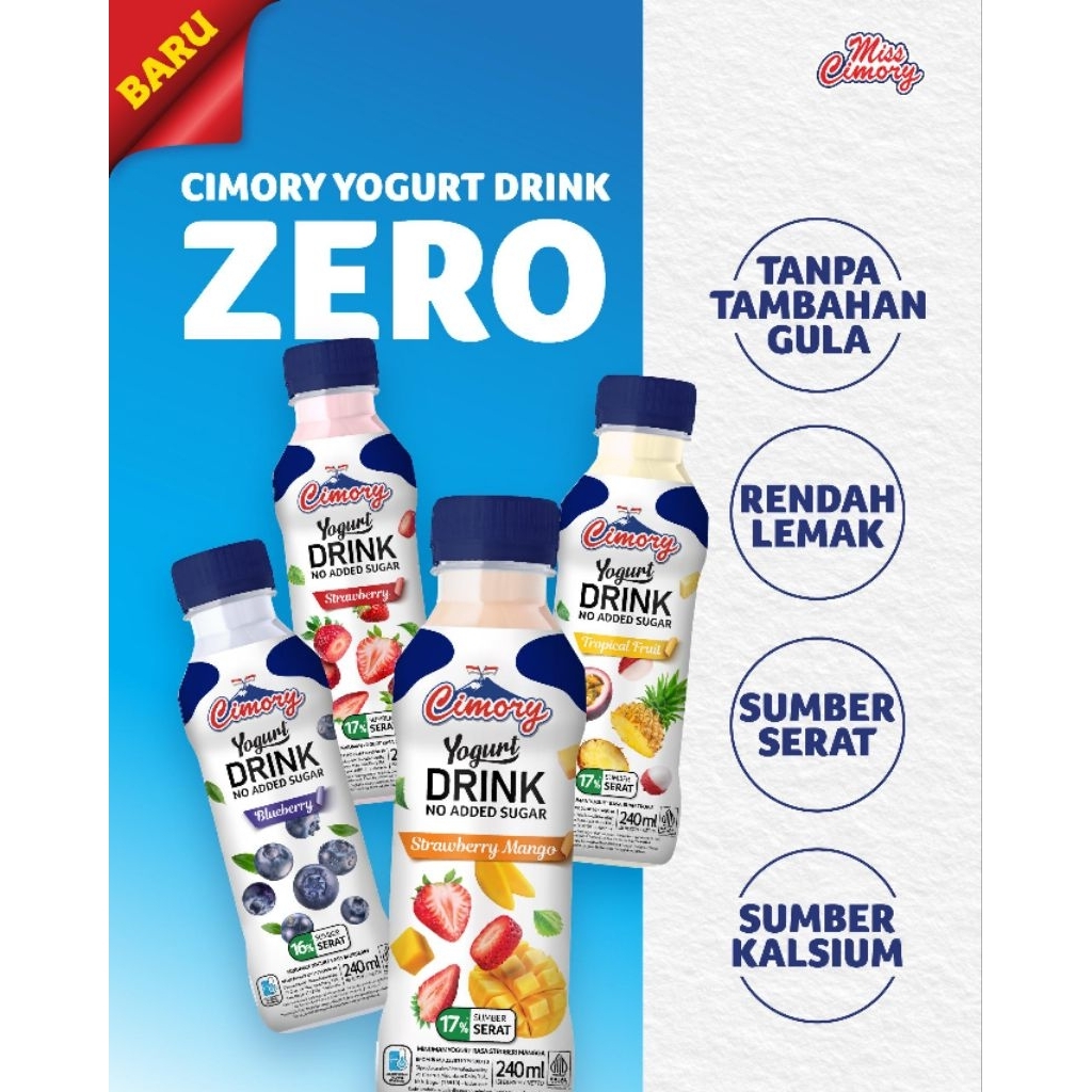 Jual Cimory Yogurt Drink Zero No add Sugar | Shopee Indonesia