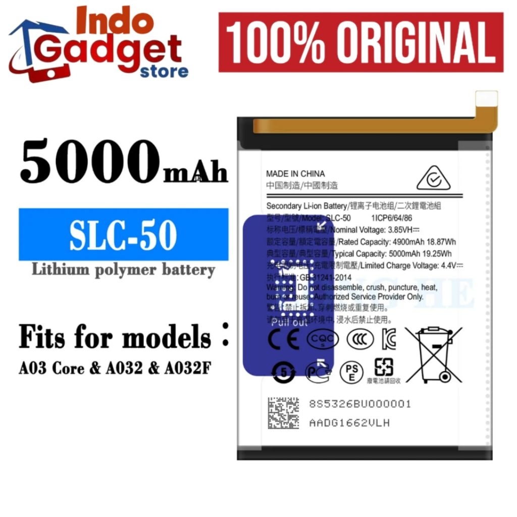 Jual Baterai Batre Samsung A03 CORE / A032 SLC-50 SLC50 Battery Batrai ...
