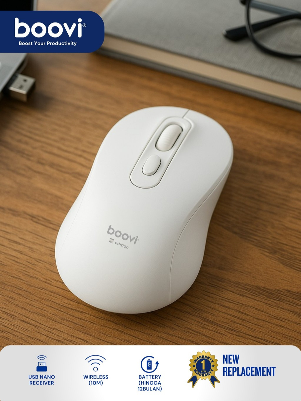 Jual Boovi M310 Wireless Mouse Windows MacOs - DPI Adjustable Garansi 1 ...