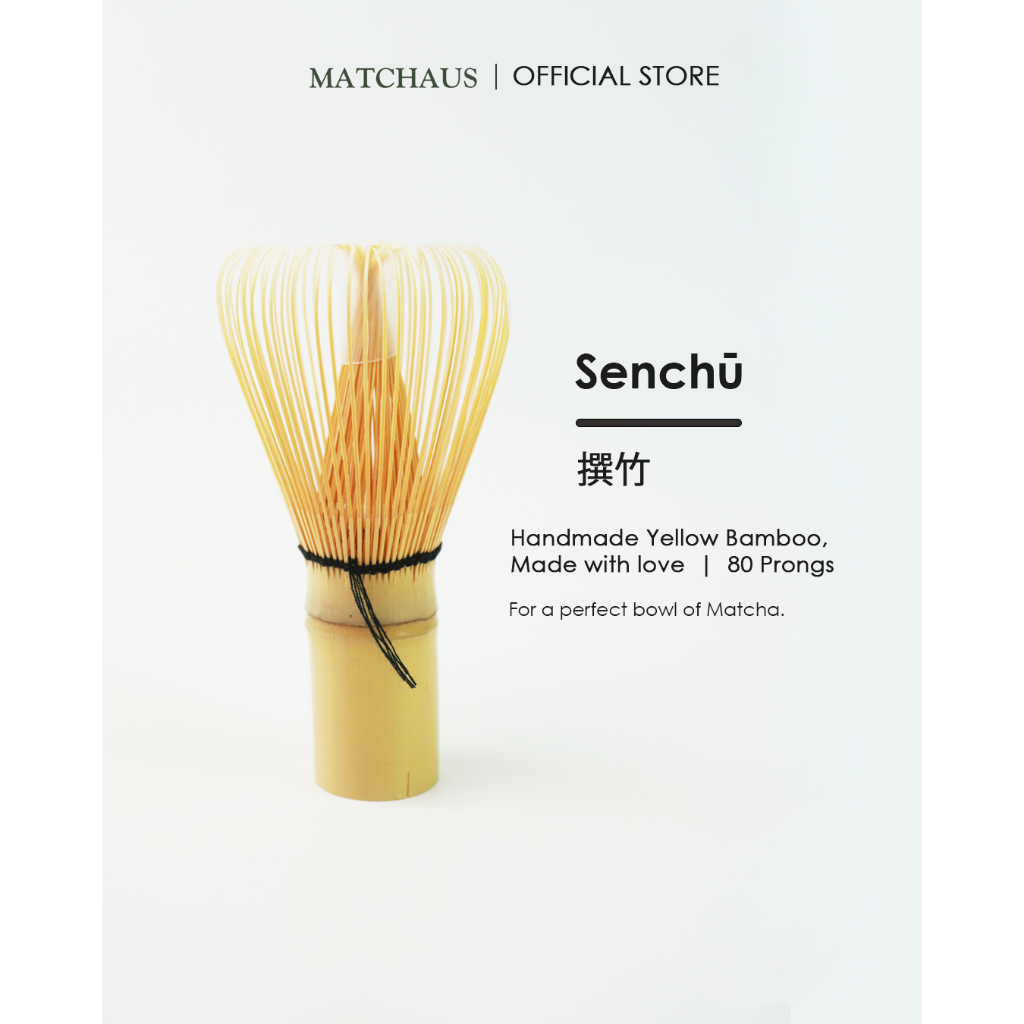 Jual MATCHAUS | SENCHU Handmade Yellow Bamboo Matcha Whisker | Chasen ...