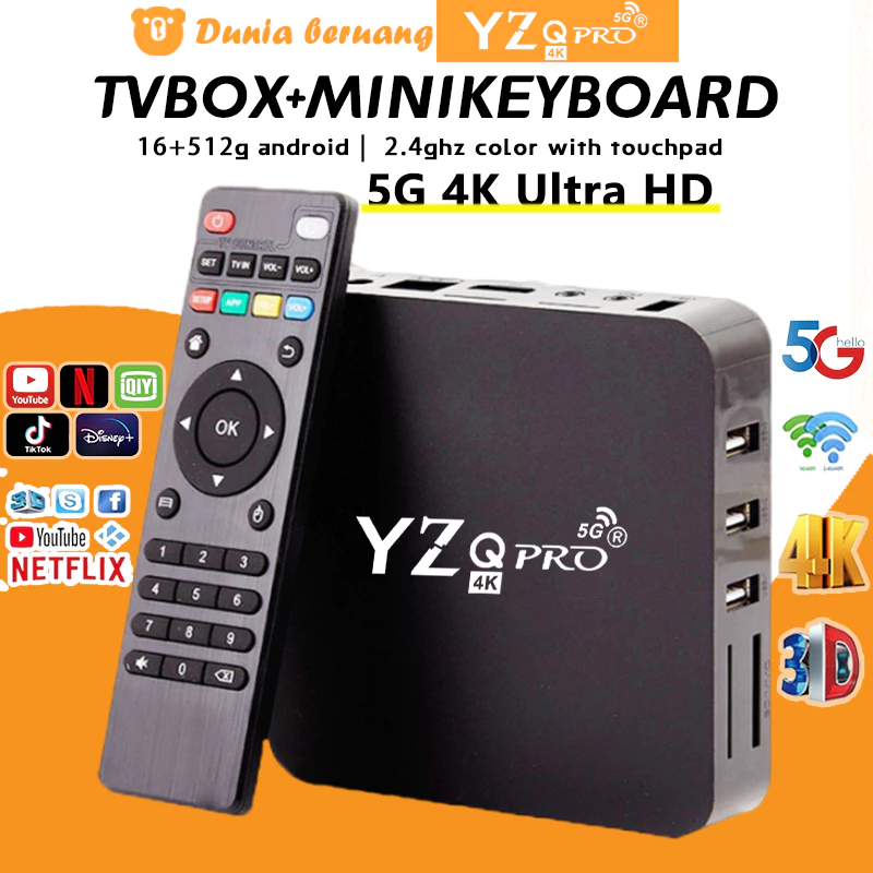 Jual Android Box 4K TV Box 16gb Ram 512gb Rom TV BOX 2.4G Wifi Smart Tv Box Unlock Tv Box ...