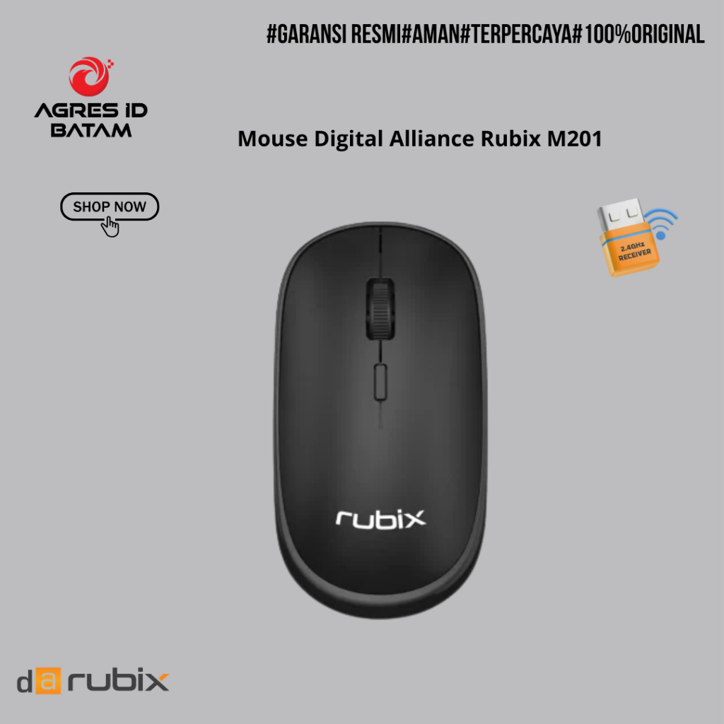 Jual Mouse Digital Alliance Rubix M201 - Wireless & Bluetooth Silent ...