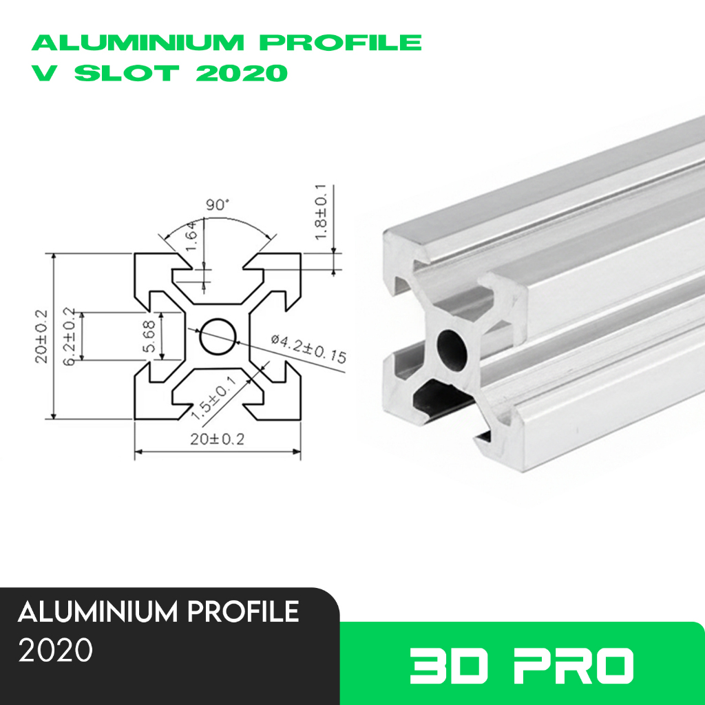 Jual Aluminium Profile V Slot 2020 20Series CNC Frame Extrusion Profile ...