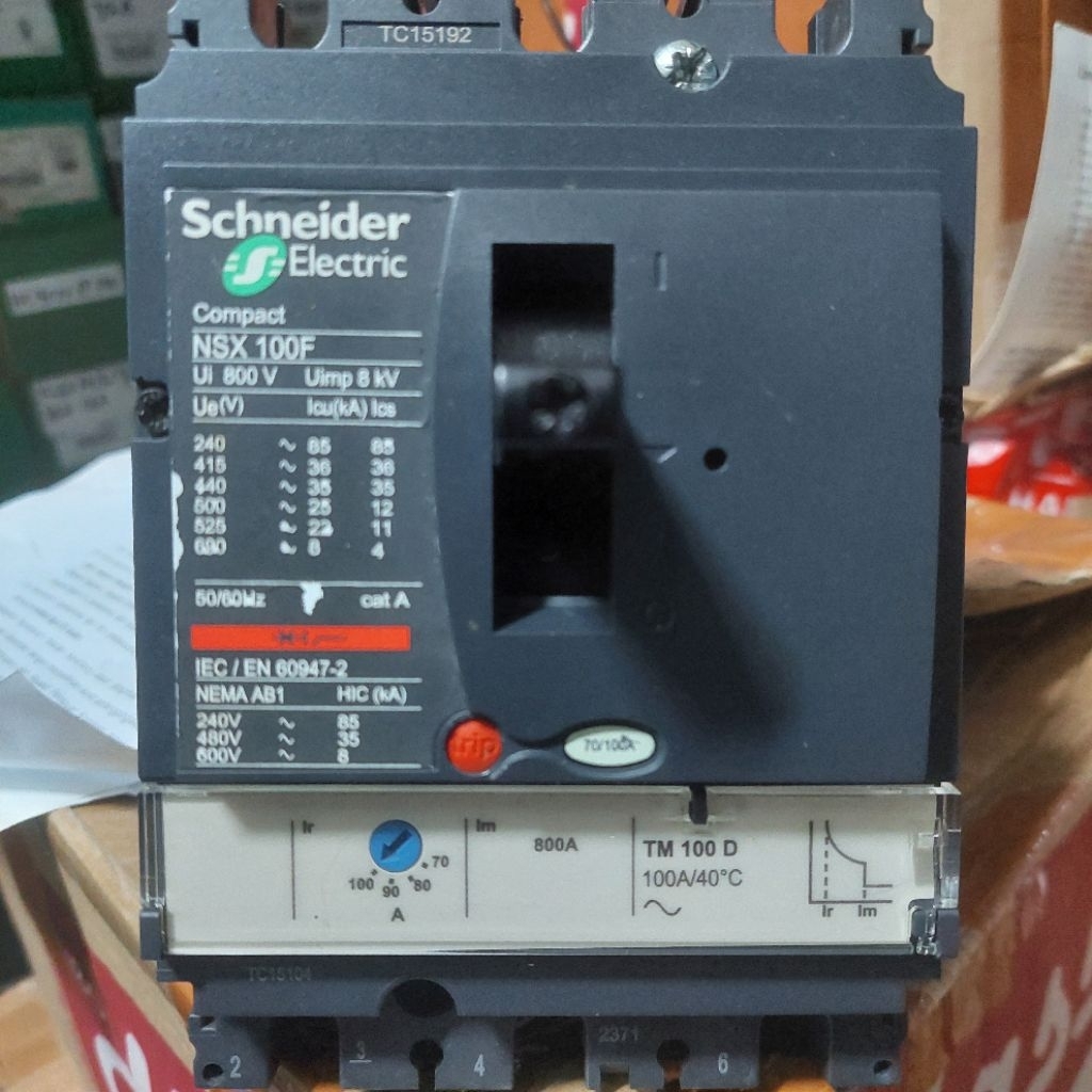 Jual mccb schneider nsx 100f 3p 16a 25a 32a 40a 50a 63a 80a 100a 125a ...